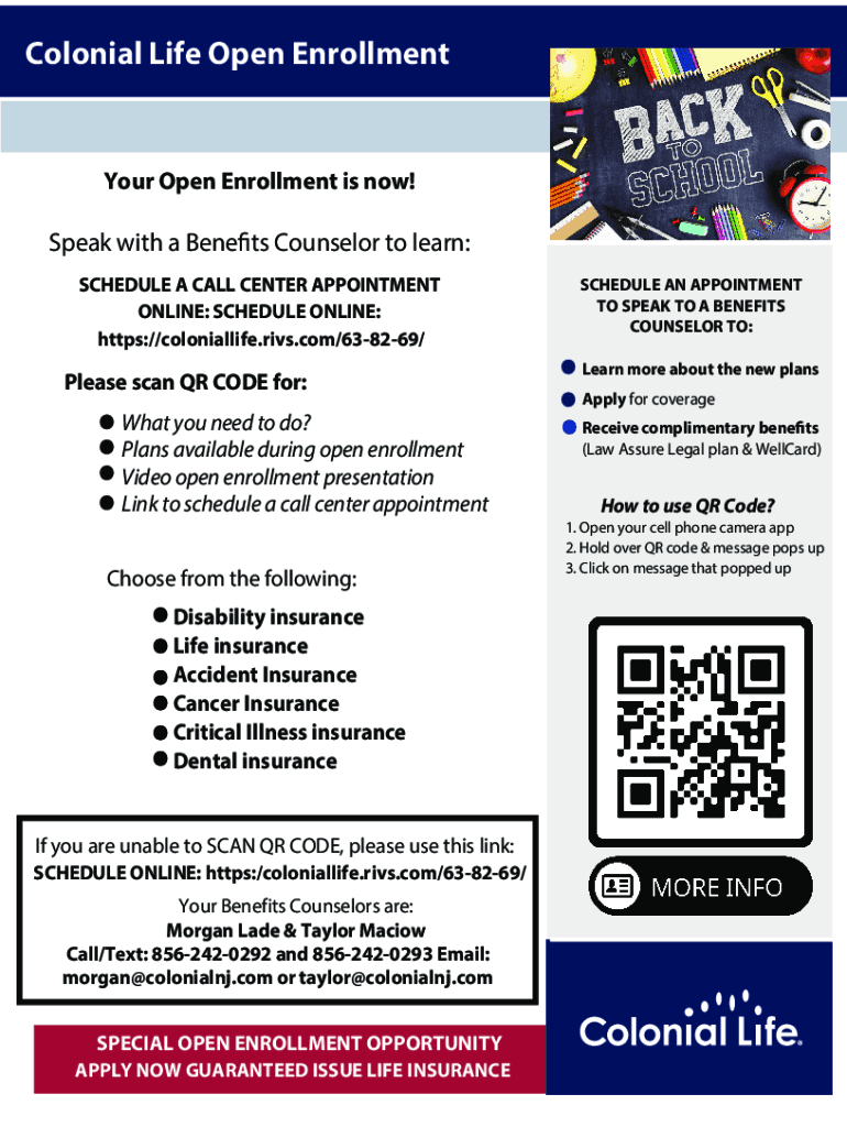 Fillable Online Colonial Life Open Enrollment Fax Email Print - pdfFiller