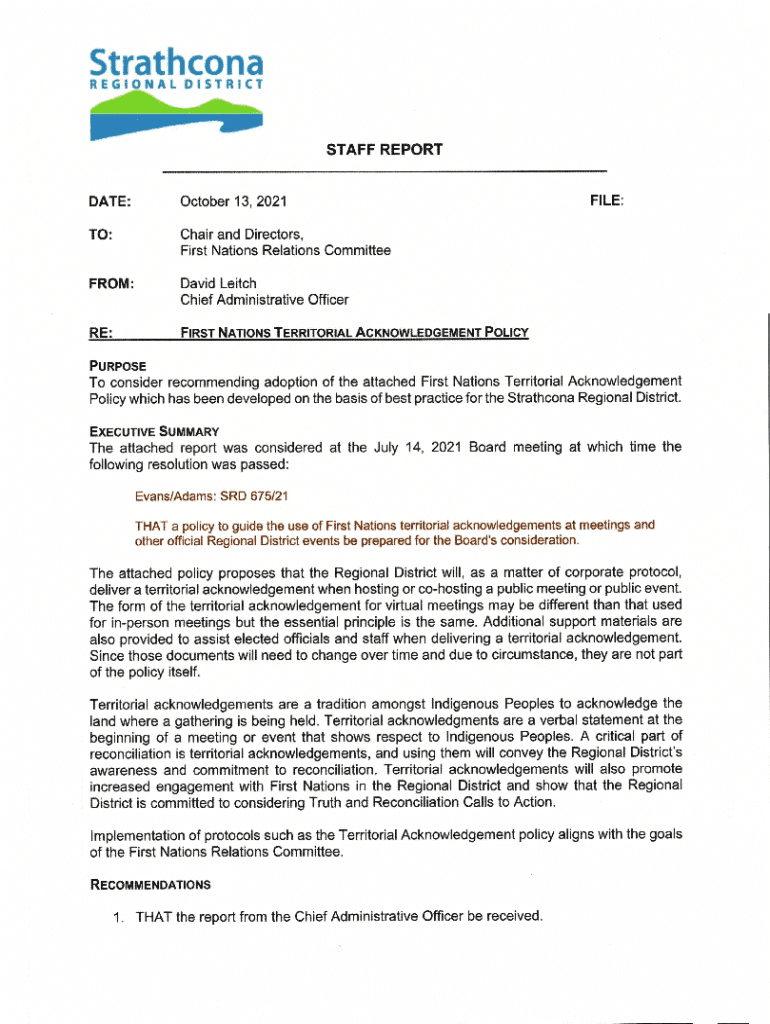 Fillable Online Indigenous Land Acknowledgment Event Recording Fax ...