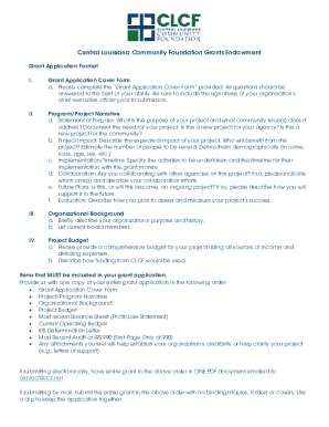 Fillable Online Grants Endowment Application.pdf Fax Email Print - pdfFiller