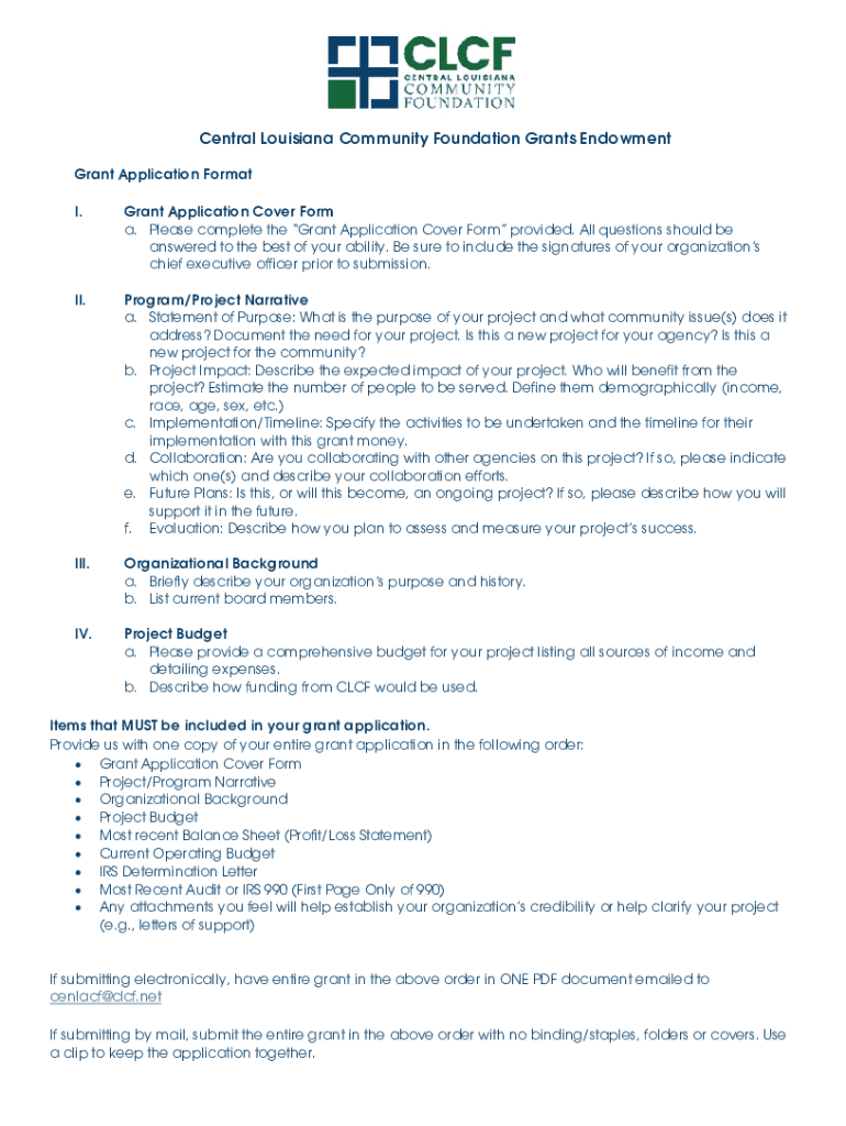 Fillable Online Grants Endowment Application.pdf Fax Email Print - pdfFiller