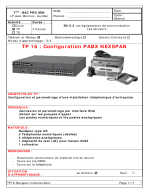 Remplissable En Ligne 1 re - BAC PRO SEN Fax Email Imprimer - pdfFiller