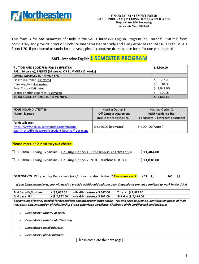 Fillable Online admissions neiu I 20 FormFill Out and Use This PDF Fax ...