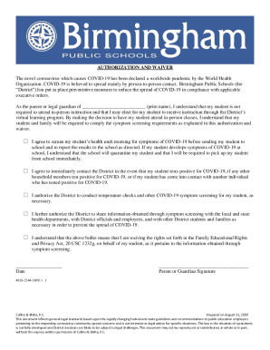 Fillable Online authorization and waiver Fax Email Print - pdfFiller