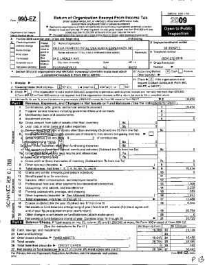Fillable Online Form 996-EZ Return of Organization Exempt From Income ...