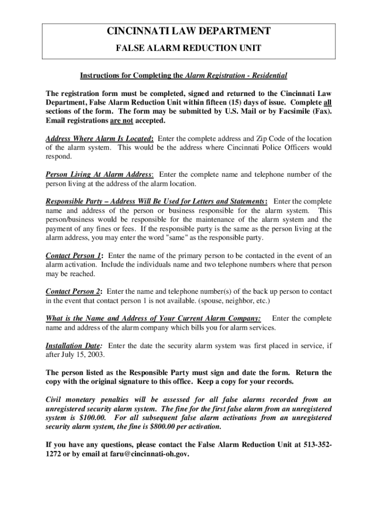 Fillable Online 12.135 REPORTING FALSE ALARMS ON A FORM 315 Fax Email ...