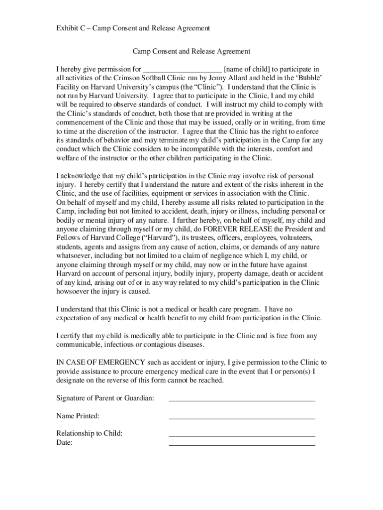 Fillable Online Dance Therapy Consent and Release Fax Email Print ...