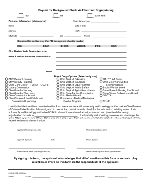 Fillable Online Background Checks - Ohio Attorney General Dave Yost Fax ...