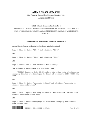 Fillable Online Amends Amend Senate Concurrent Resolution No. 2 as ...