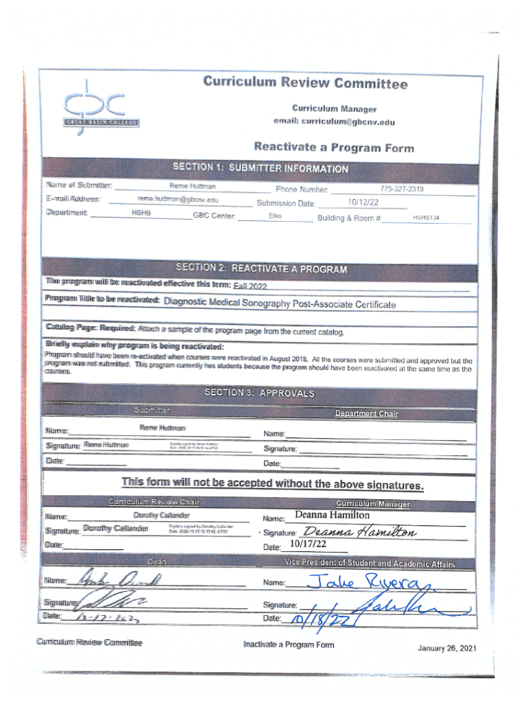 Fillable Online NSHE Academic Program Proposal Form Fax Email Print ...