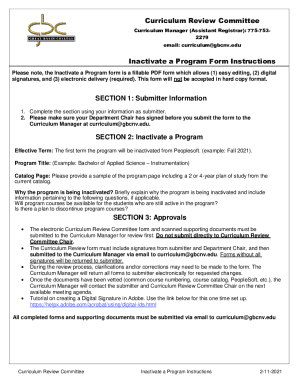Fillable Online Curriculum Review Committee Forms and Instructions ...