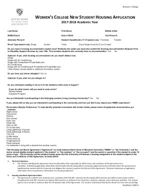 Fillable Online New WC Housing Application with Agreement.docx Fax ...