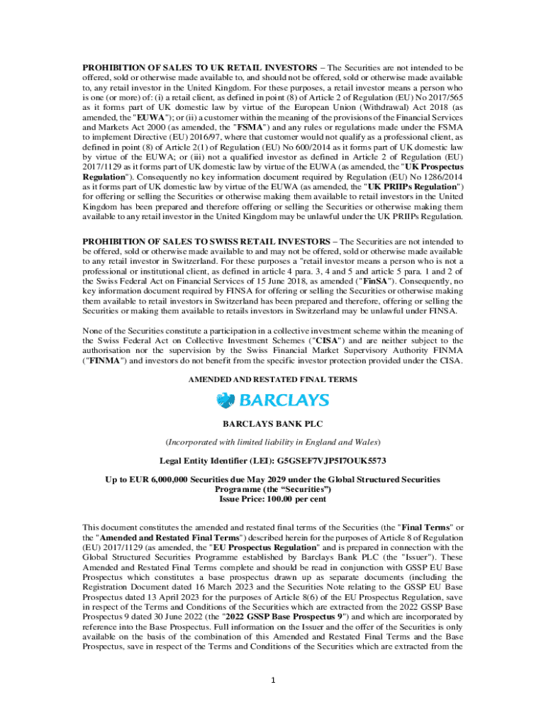 Fillable Online available to any retail investor in the United Kingdom ...