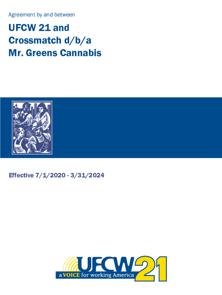 Fillable Online UFCW 21 and Crossmatch d/b/a Mr. Greens Cannabis Fax ...