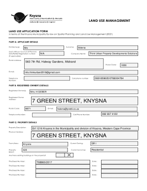 Fillable Online land use planning application form Fax Email Print ...