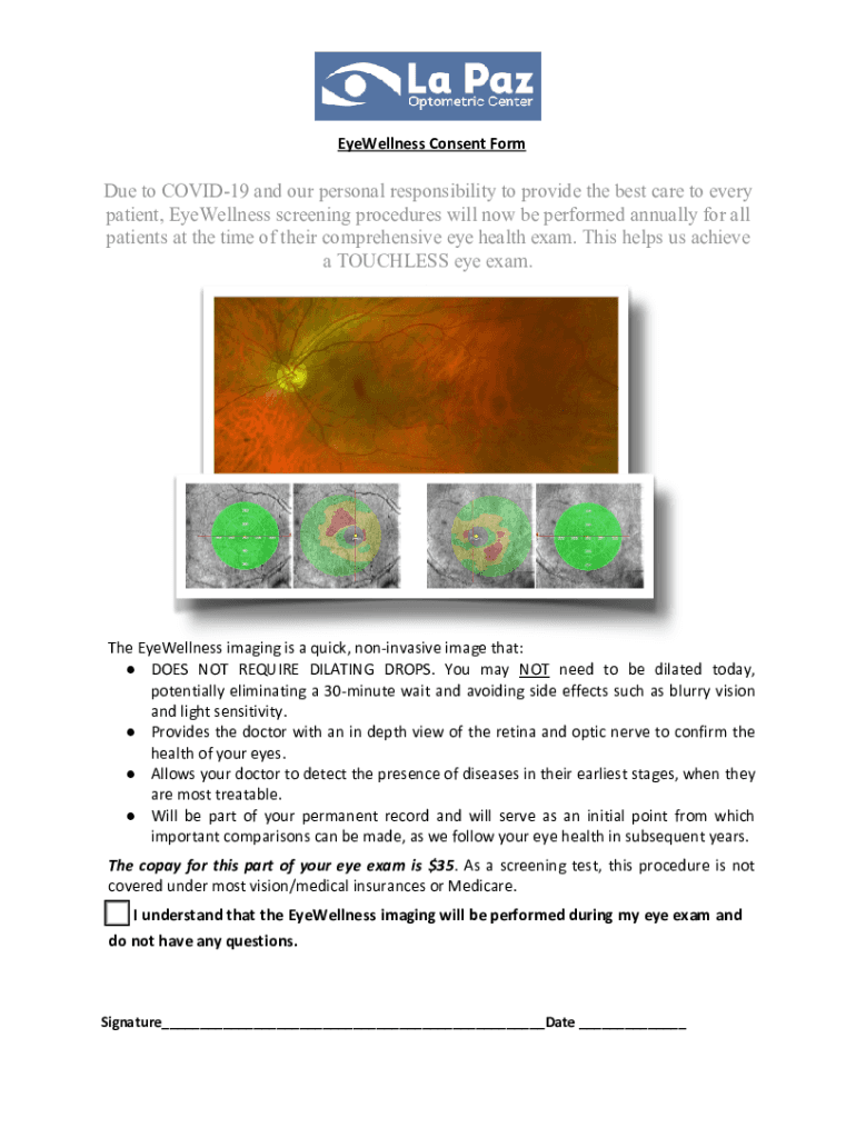 Fillable Online EyeWellness Consent Form Fax Email Print - pdfFiller