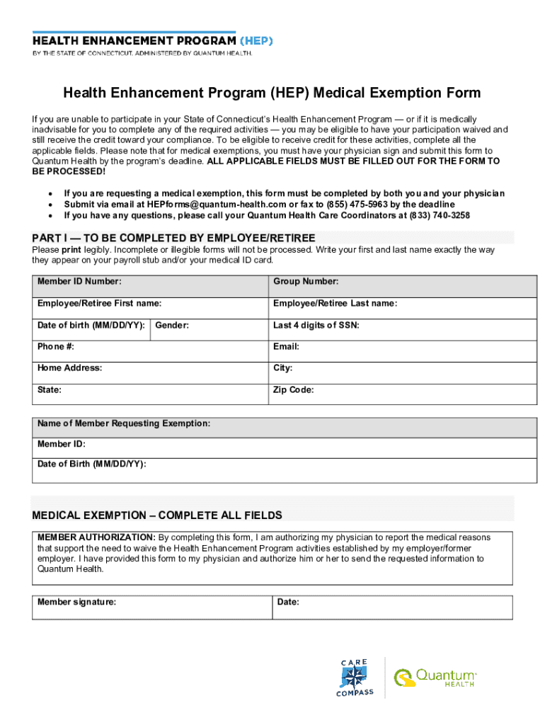 Fillable Online State of Connecticut - Health Enhancement Program Fax ...