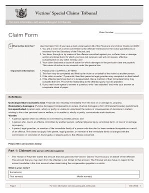 Fillable Online Make a claimNew Zealand Ministry of Justice Fax Email ...