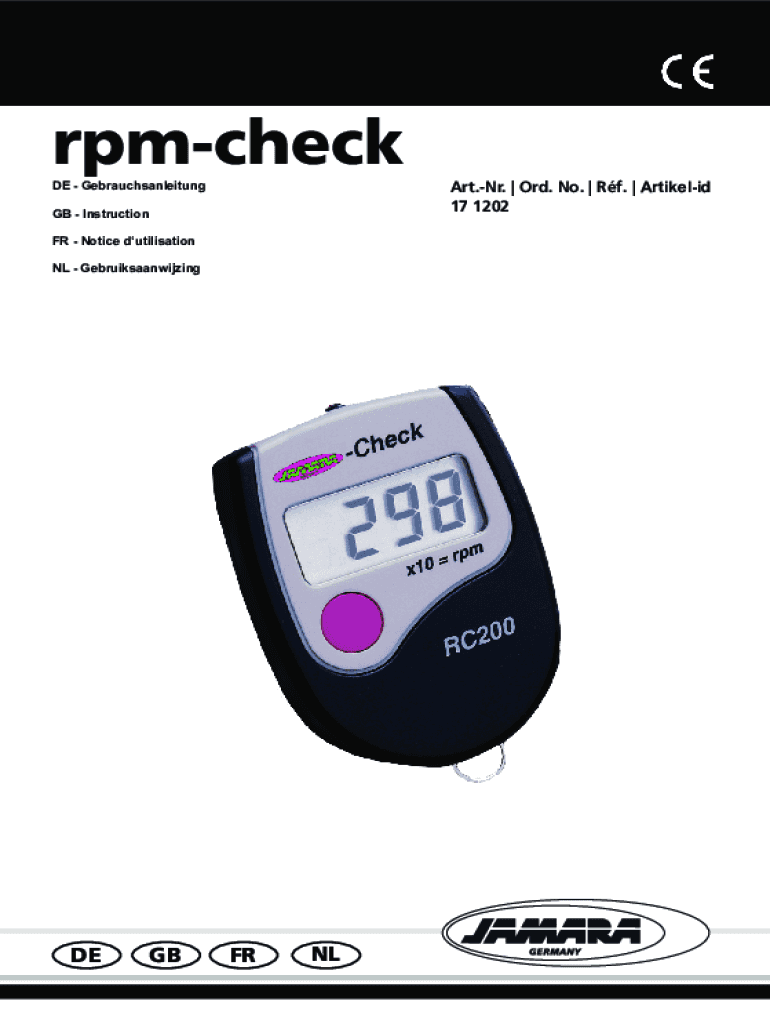 Ausfüllbar Online rpm-check Fax Email Drucken - pdfFiller