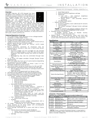 Fillable Online VANTAGE SYSTEM OVERVIEW PRODUCT CATALOG Fax Email Print ...