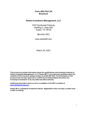 Fillable Online Form ADV Part 2A Brochure - Kestra Investment Management Fax Email Print - pdfFiller
