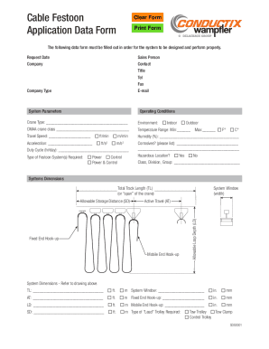 Fillable Online Cable Festoon Application Data Form Fax Email Print - pdfFiller