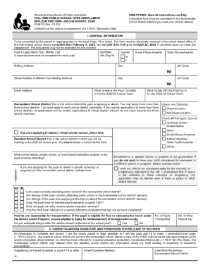 Fillable Online 2023-24 Open Enrollment Application Form Fax Email Print - pdfFiller