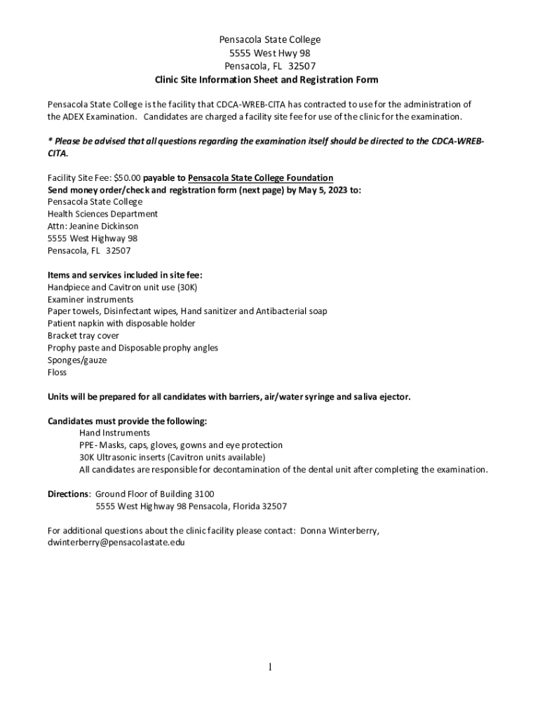 Fillable Online Campus Maps / Information - Pensacola State College Fax ...