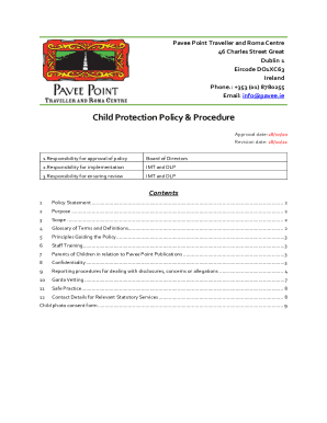 Fillable Online Pavee Point Child Protection Policy&Procedures 02112020 ...