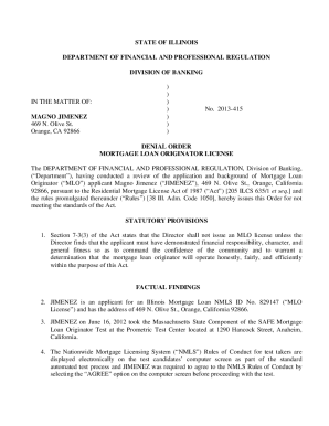 Fillable Online DENIAL ORDER Fax Email Print - pdfFiller