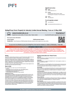 Fillable Online Voting/Proxy Form Fax Email Print - pdfFiller
