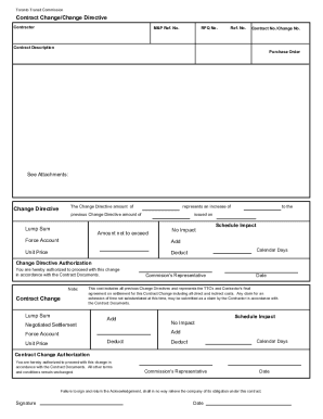Fillable Online Change directive form Fax Email Print - pdfFiller