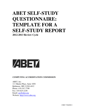 Fillable Online Self-Study Templates Fax Email Print - pdfFiller