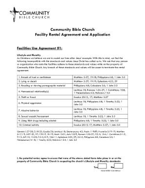 Fillable Online 10+ Church Facility Rental Agreement Templates in DOC ...