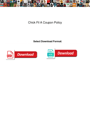 Fillable Online Chick Fil A Coupon Policy. Chick Fil A Coupon Policy ...