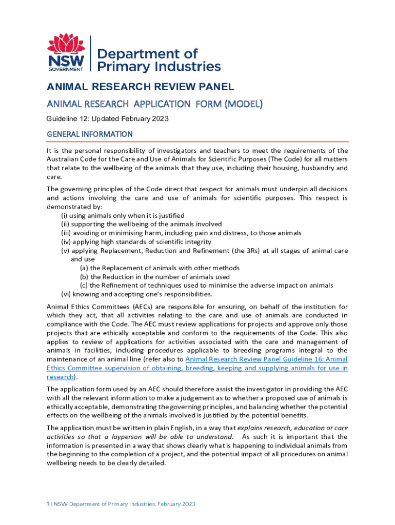 Fillable Online Guidelines for Ethical Conduct in the Care and Use of ... Fax Email Print ...