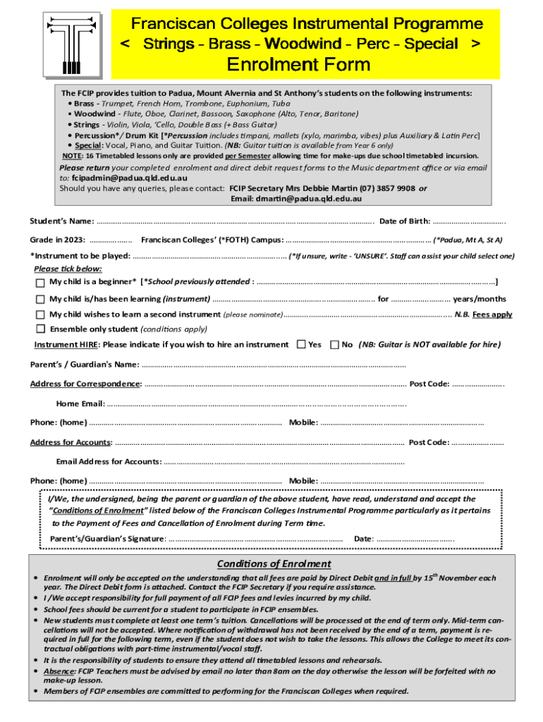 Fillable Online padua qld edu What is franciscan university's college code Fax Email Print ...