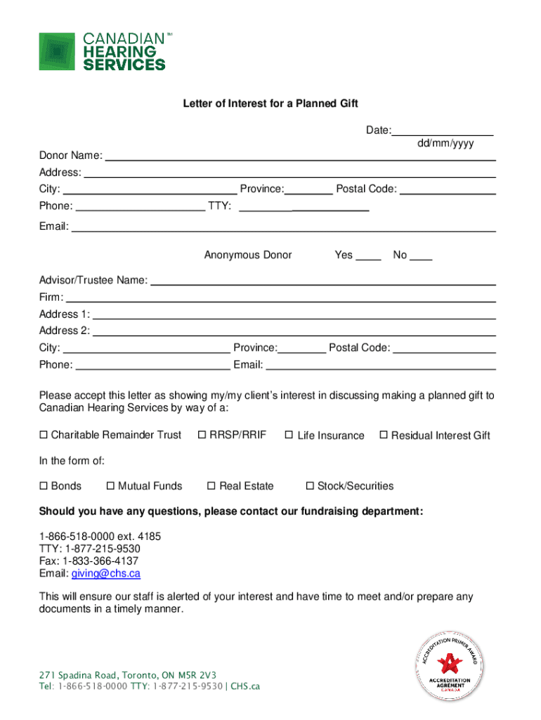 Fillable Online Planned Giving Thank you for your interest in supporting ... Fax Email Print ...