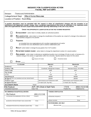 Fillable Online Faculty Action Request (FAR) Form Fax Email Print ...
