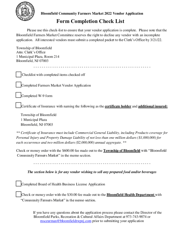 Fillable Online Form Completion Check List Fax Email Print - pdfFiller