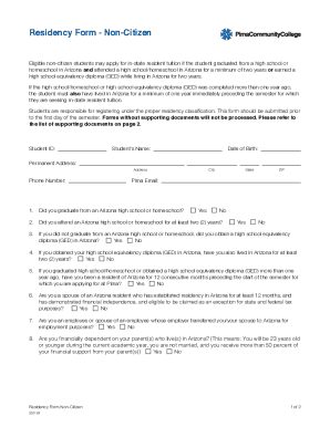 Fillable Online Residency Correction and Verification of Lawful Presence Forms Fax Email Print ...