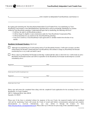 Fillable Online faq beachbody Beachbody Coach Transfer Form - Fill ...
