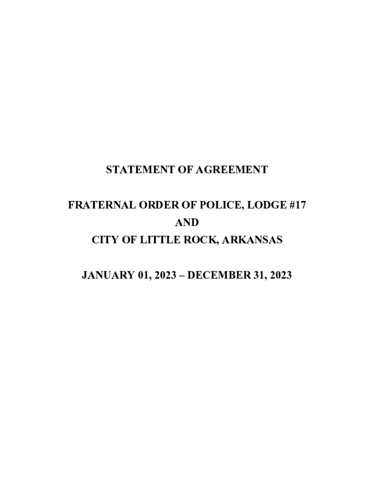 Fillable Online statement of agreement fraternal order of police, lodge #17 ... Fax Email Print ...