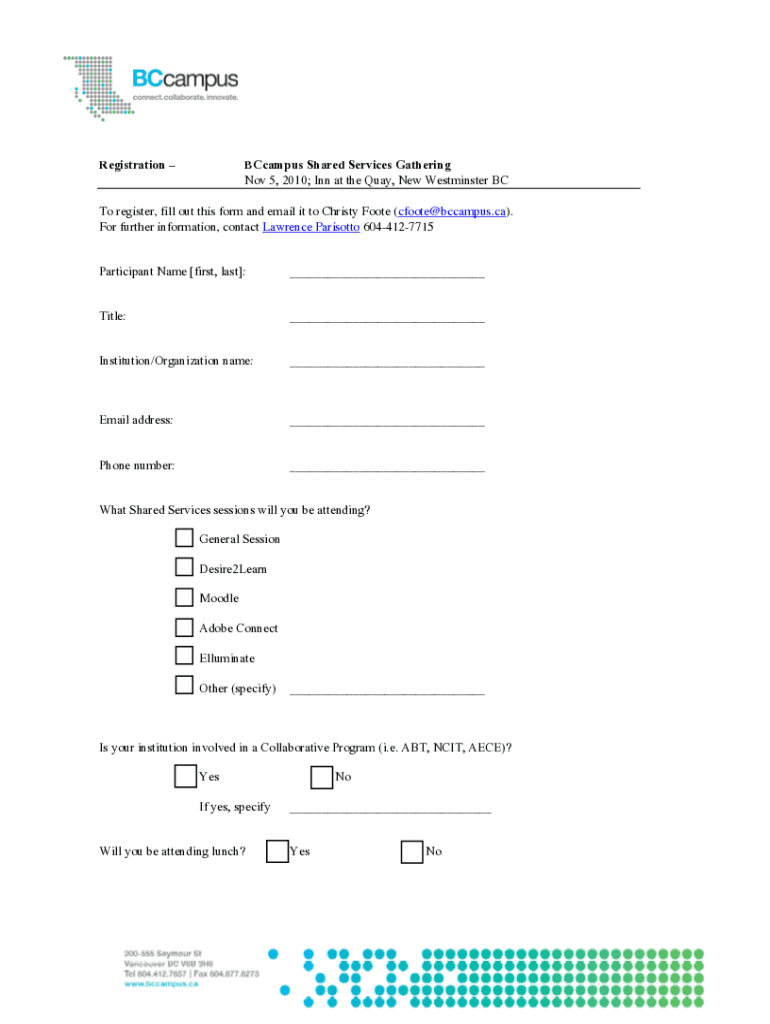 Fillable Online Shared-Services-Registration-form.pdf Fax Email Print ...