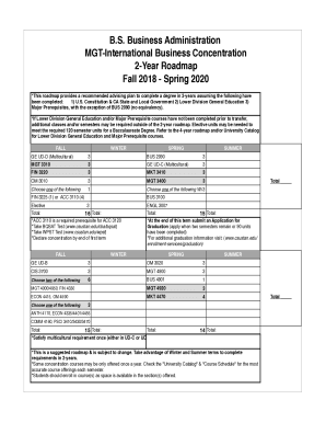 Fillable Online Bachelors Business Management Program Sheet 2 Fax Email ...