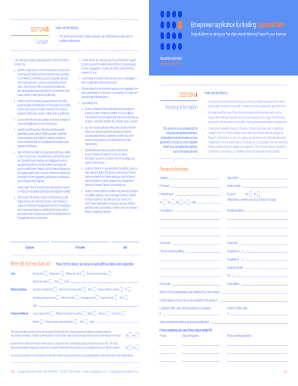 Fillable Online Entrepreneur application for funding / personal form ...