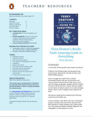Fillable Online Terry Denton's Really Truly Amazing Guide to Everything ...
