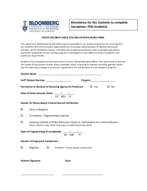 Fillable Online Police Check Follow Up Form Fax Email Print - pdfFiller