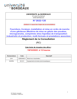 Remplissable En Ligne N2022-120 Rglement de la Consultation (RC) Fax ...