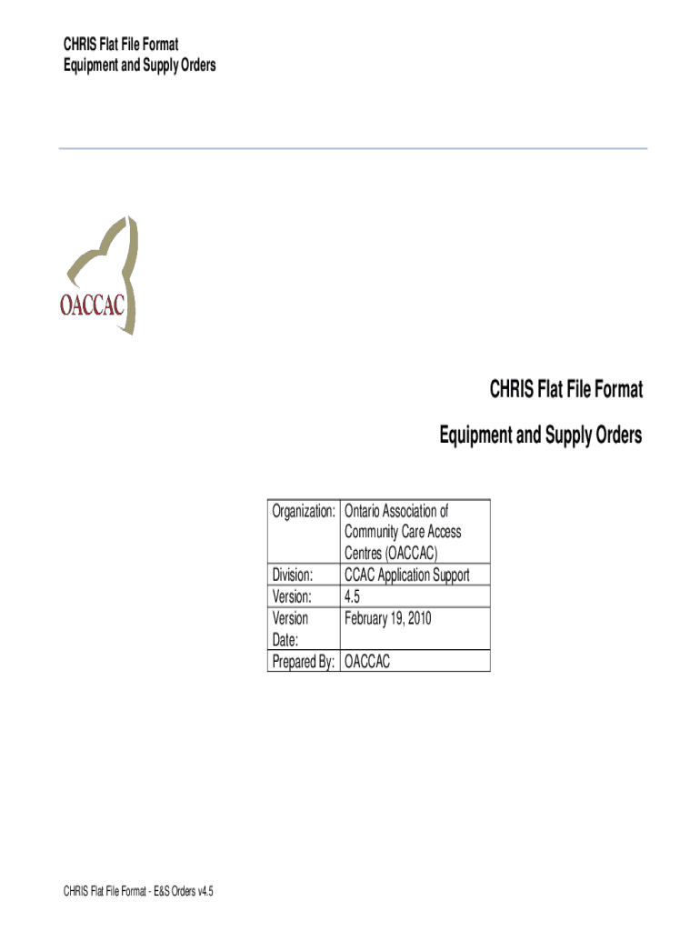 Fillable Online CHRIS Flat File Format Purchased Services Billing ...