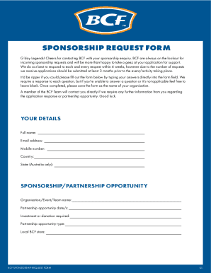 Fillable Online How to ask for sponsorship and get a yes: What sponsors ...